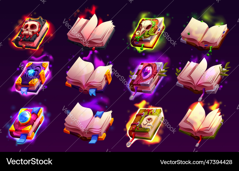 Magic paper book game icon cartoon design Vector Image