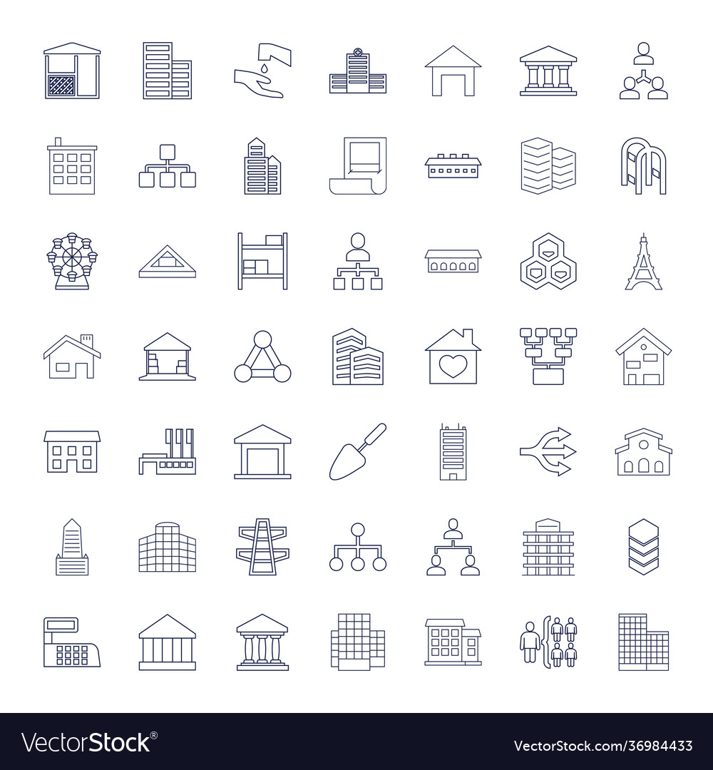 49 structure icons Royalty Free Vector Image - VectorStock