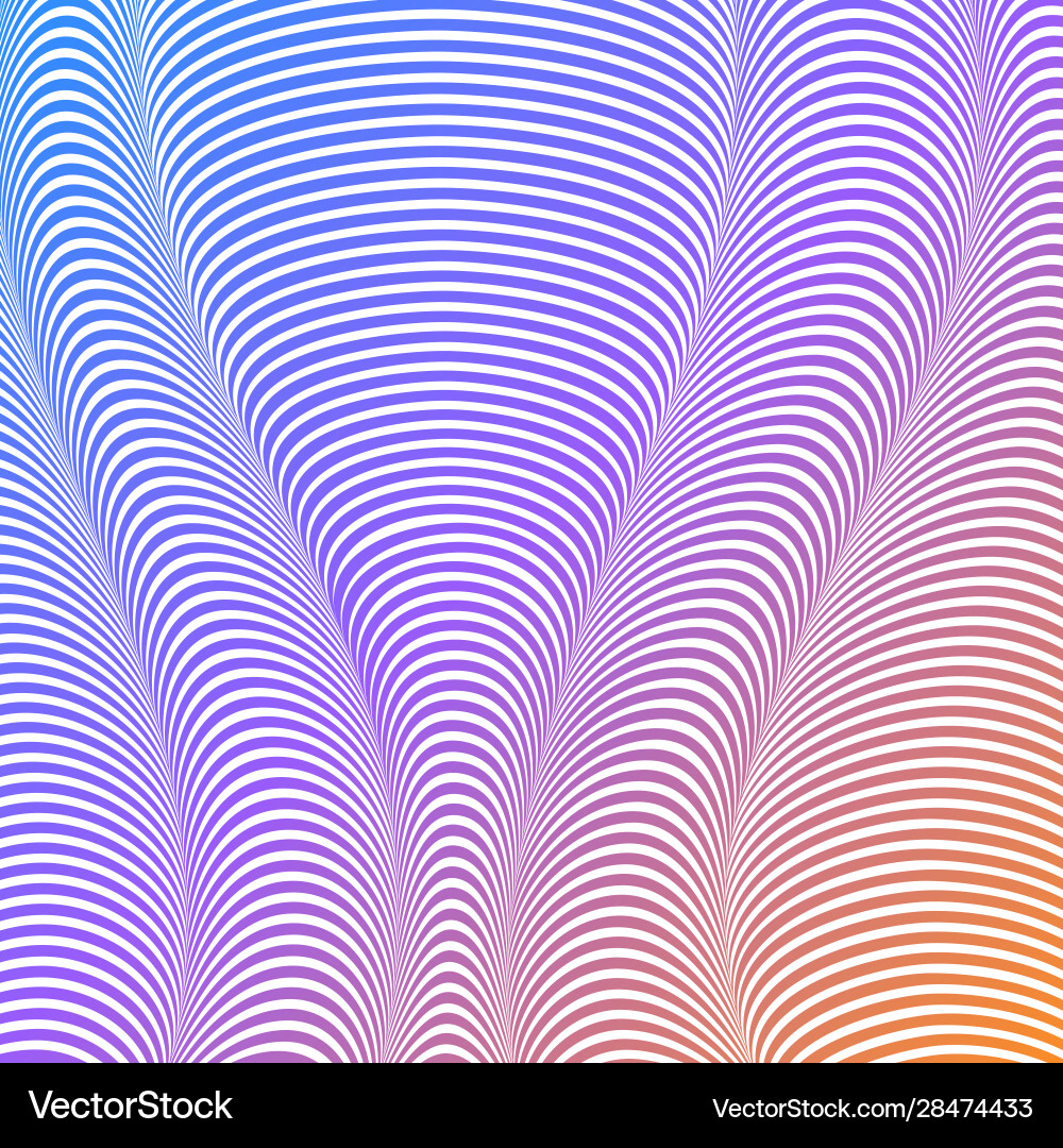 Abstract acid color wavy background optical art Vector Image