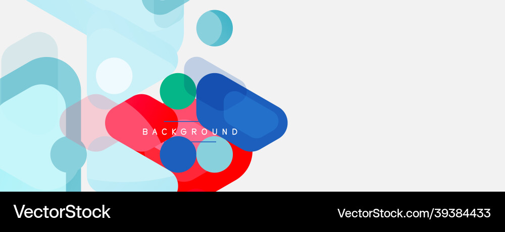 Abstract round geometric shapes and circles Vector Image