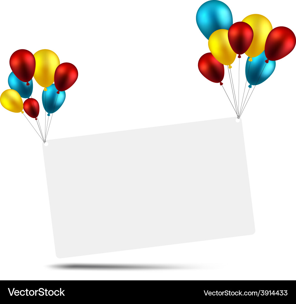 Celebrate card background with balloons Royalty Free Vector