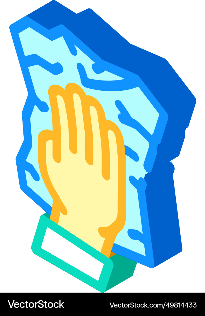 Cleaning with paper towel isometric icon Vector Image