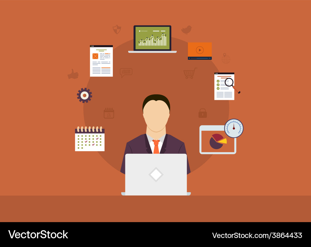 Concept of consulting services project management Vector Image