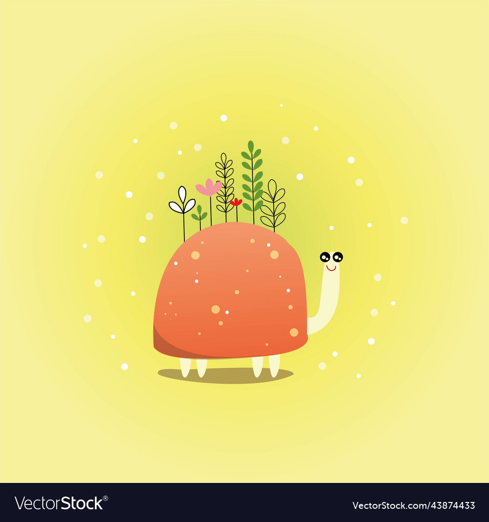 Cute animals turtle character Royalty Free Vector Image