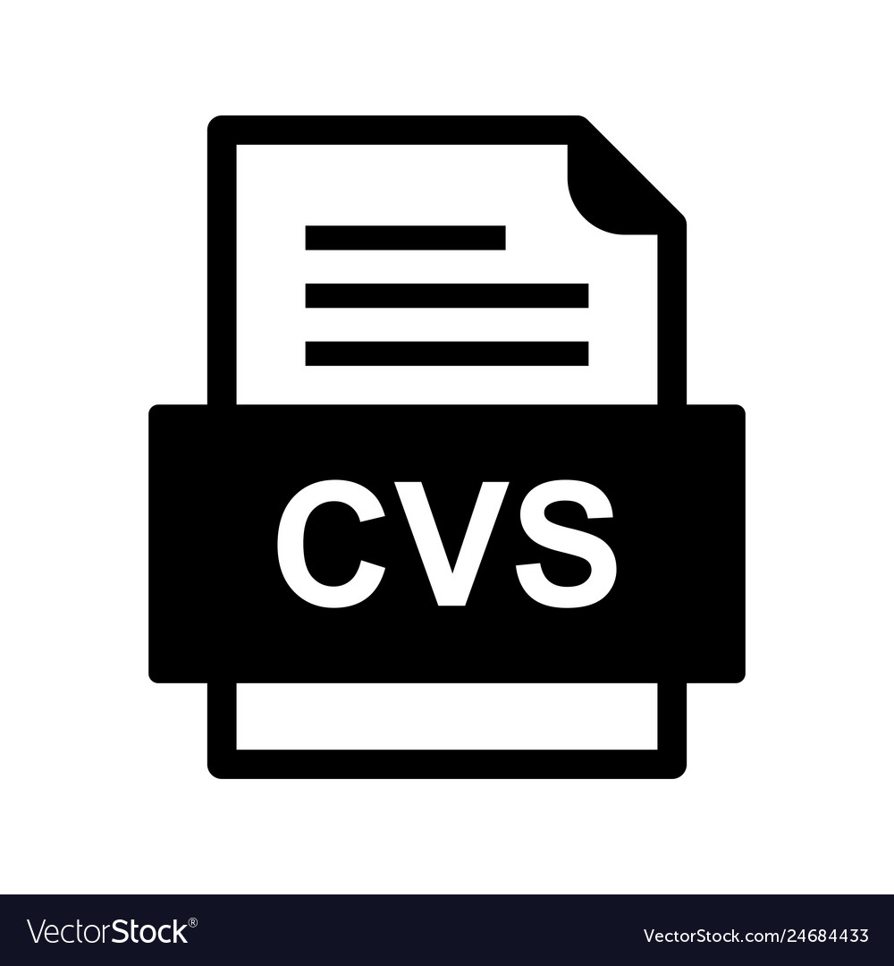 Cvs file document icon Royalty Free Vector Image