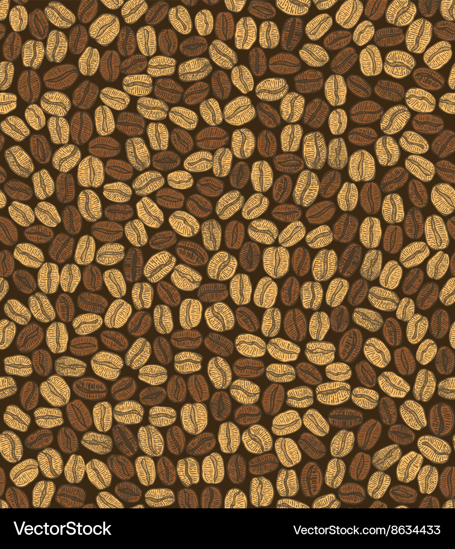Dark seamless coffee background Royalty Free Vector Image