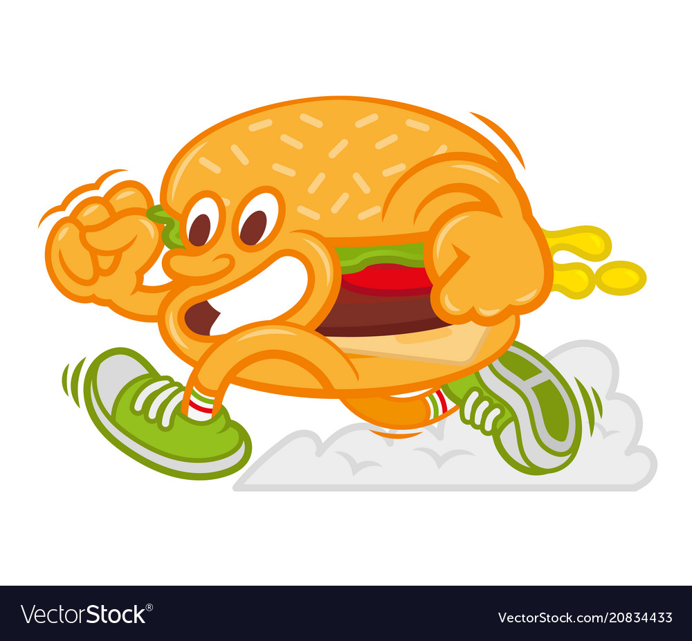 Fast food burger Royalty Free Vector Image - VectorStock
