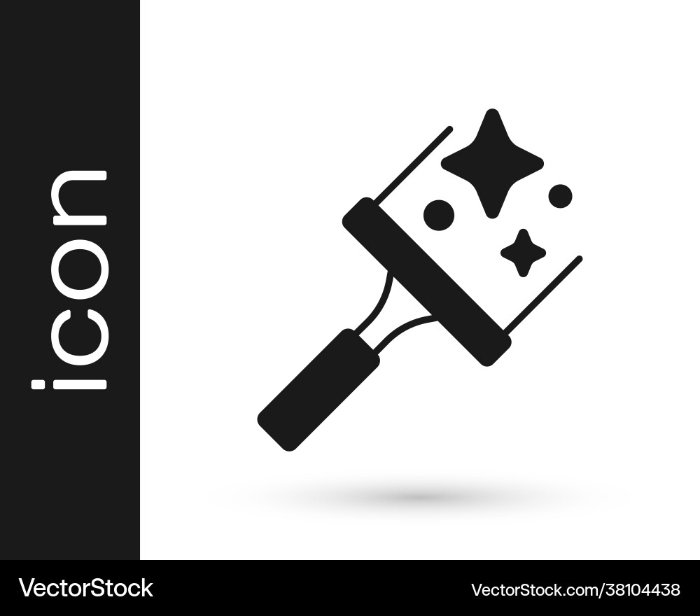 Black cleaning service with rubber cleaner Vector Image