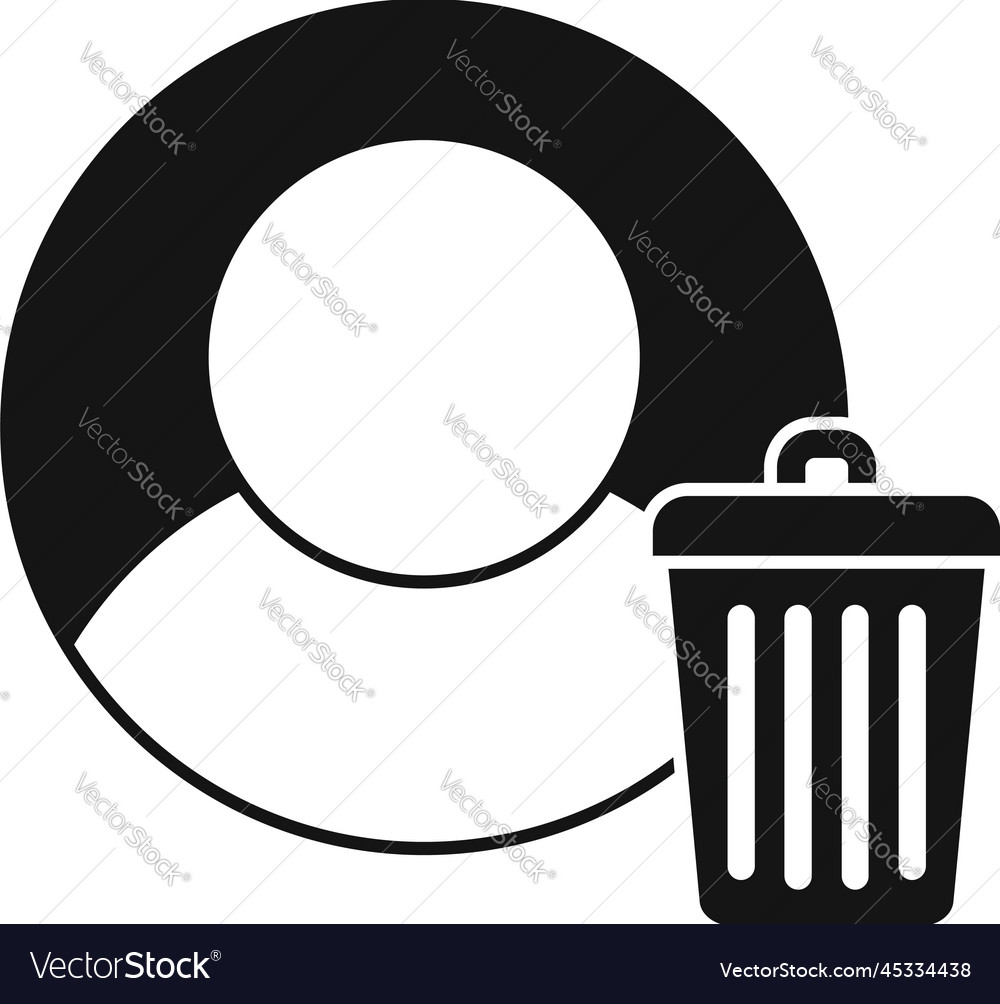 Delete user icon simple file profile Royalty Free Vector Delete user icon simple file profile Royalty Free Vector