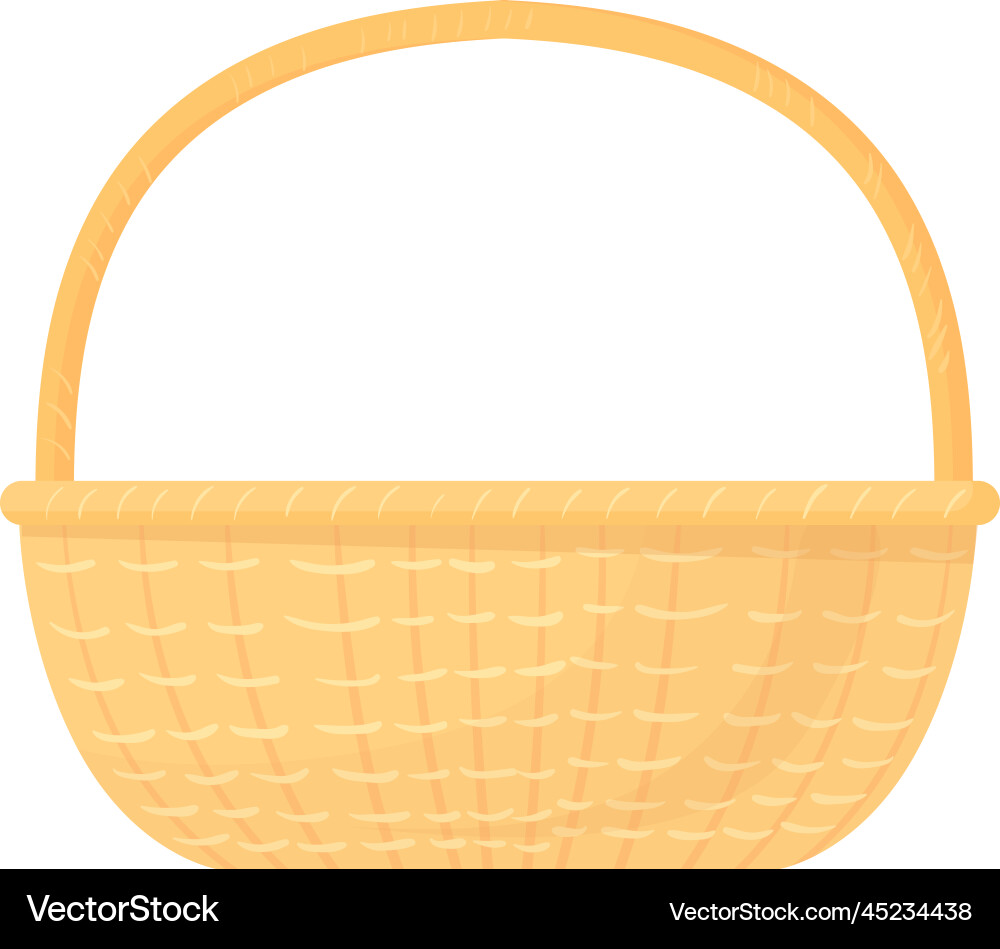 Easter basket icon cartoon woven decorative Vector Image