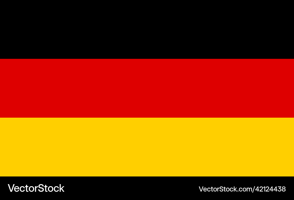 Germany official flag correct proportions Vector Image