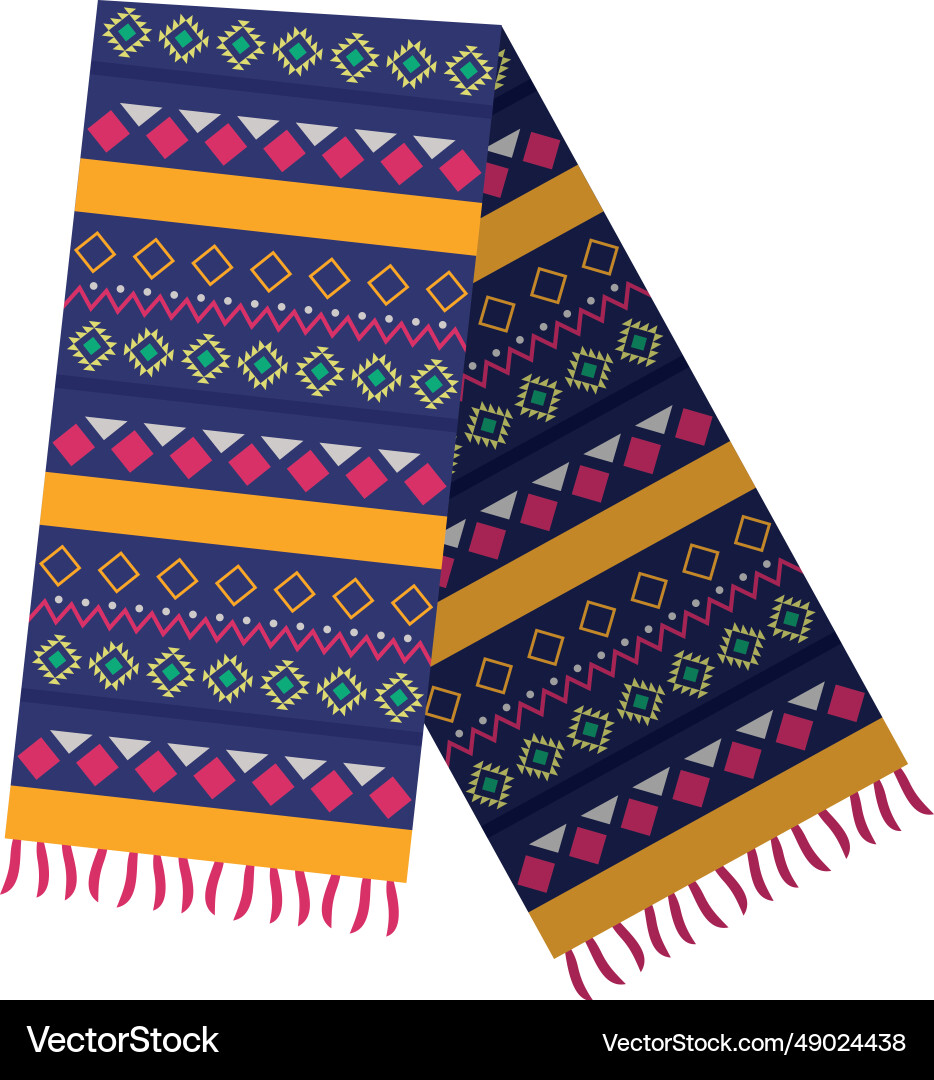 Mexico sarape cloth multi colors Royalty Free Vector Image