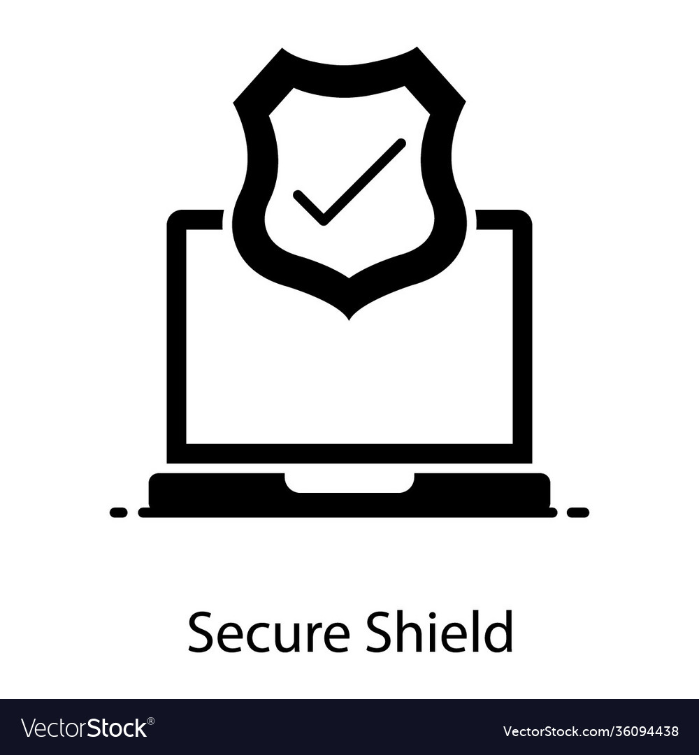 Secure shield Royalty Free Vector Image - VectorStock