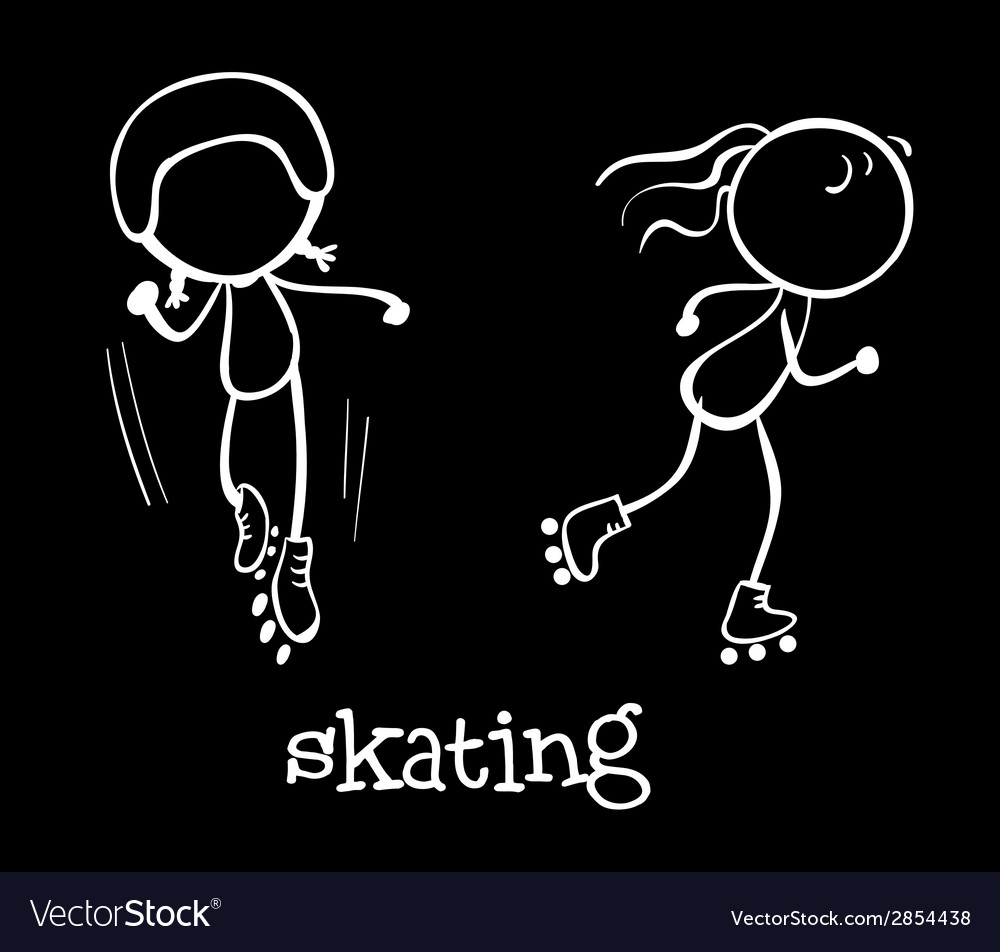 Skating Royalty Free Vector Image - VectorStock