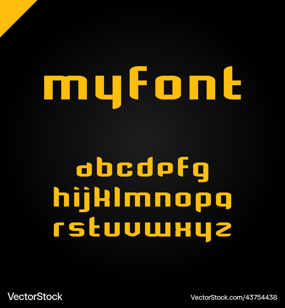 Square alphabet simple font and letter set Vector Image