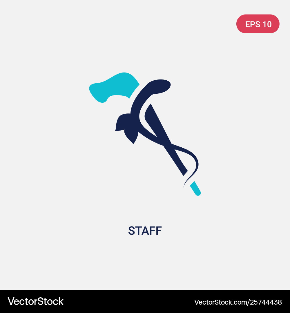 Two color staff icon from history concept Vector Image