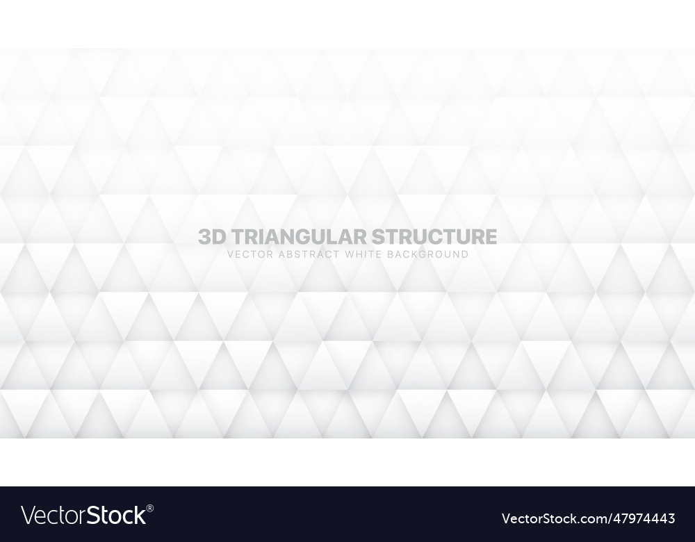 3d triangular particles technologic white Vector Image