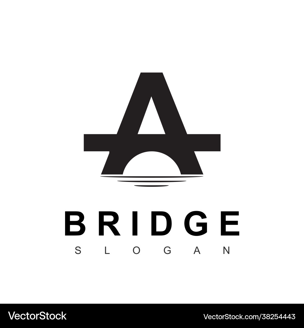 A bridge logo design template Royalty Free Vector Image