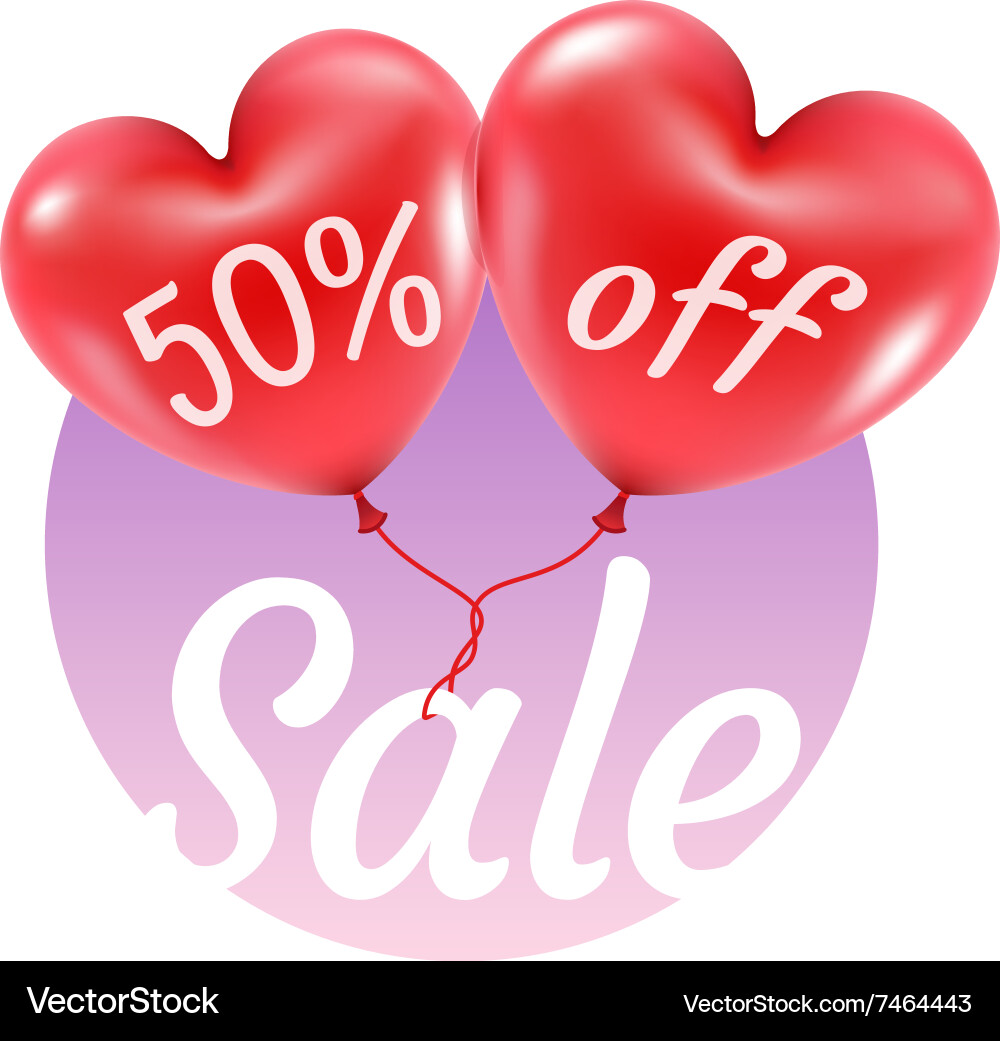 Balloons hearts sale Royalty Free Vector Image