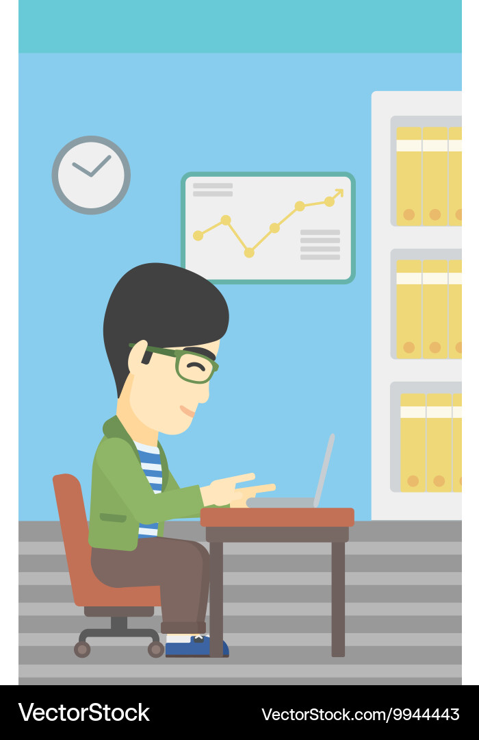 Businessman receiving or sending email Royalty Free Vector