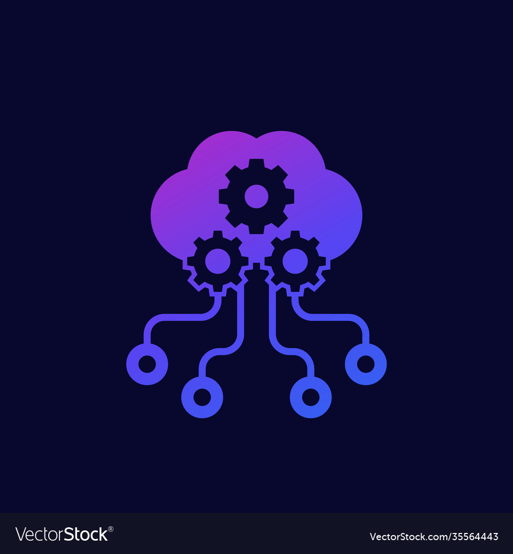 Edge computing icon for web art Royalty Free Vector Image