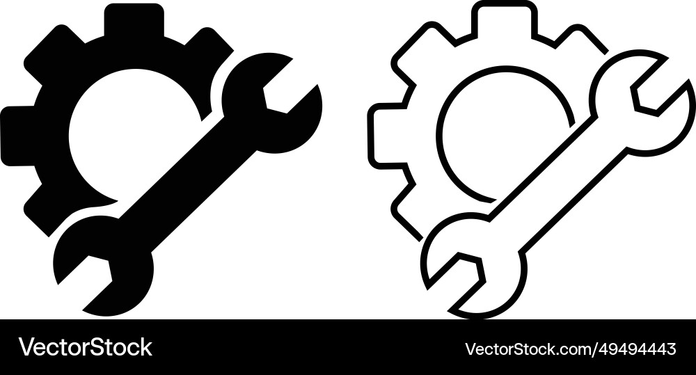 Manufacturing black flat icons service icon Vector Image