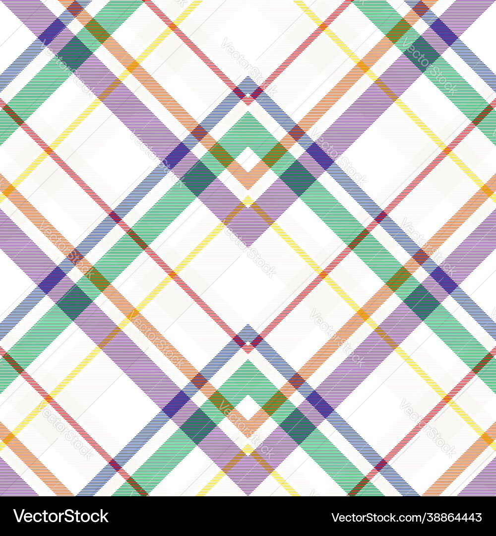 Rainbow chevron plaid tartan textured seamless Vector Image