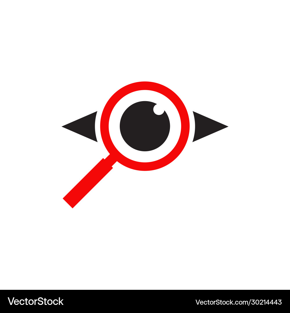 Search magnifying glass icon logo design template Vector Image