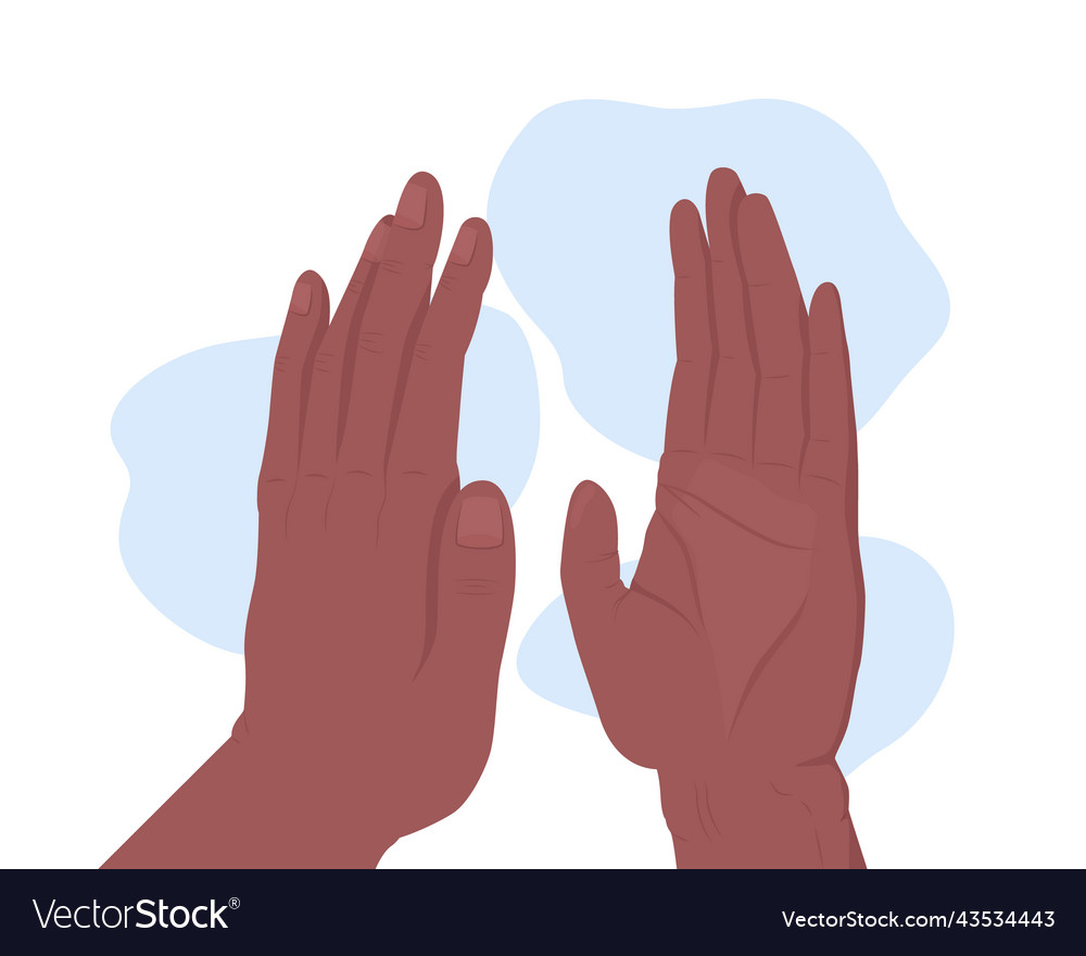 Slapping hands 2d isolated Royalty Free Vector Image