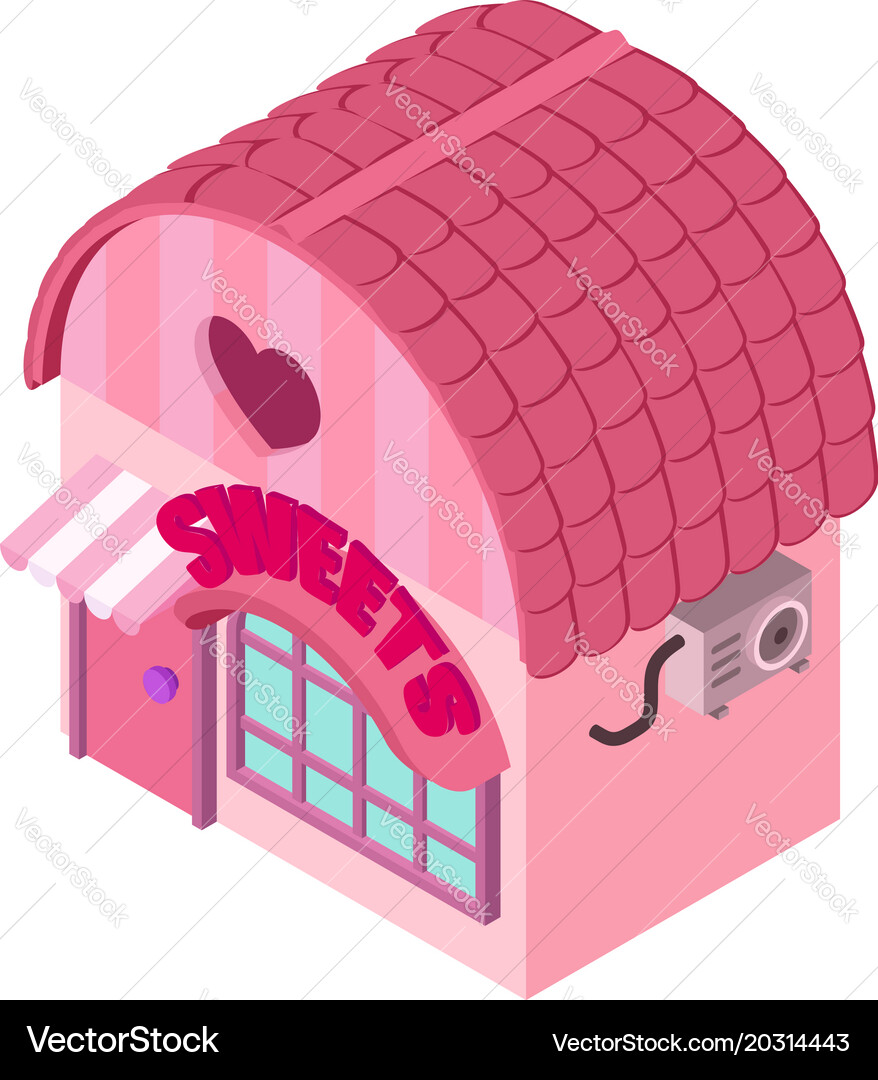 Sweet shop icon isometric style Royalty Free Vector Image