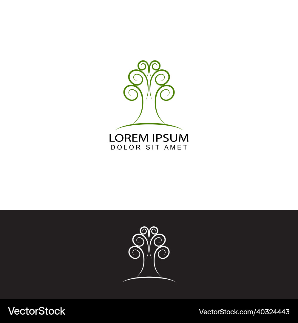 Tree logo template design Royalty Free Vector Image
