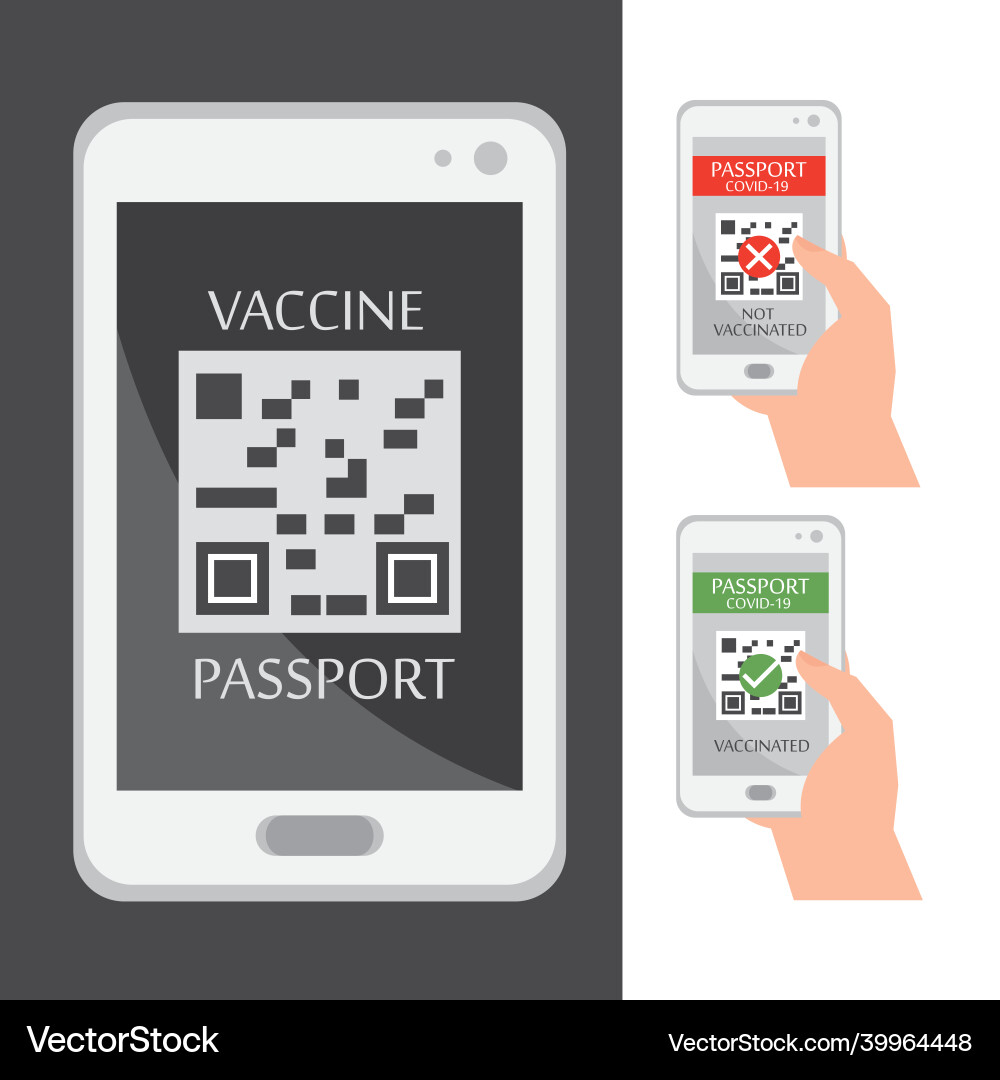 App certificate of vaccine Royalty Free Vector Image