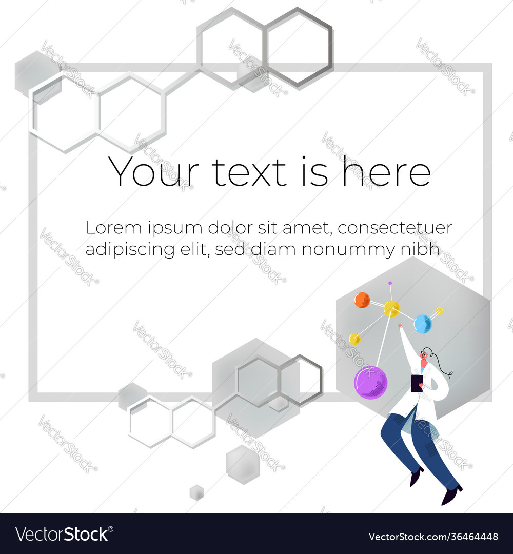 Image template frame for slide design Royalty Free Vector