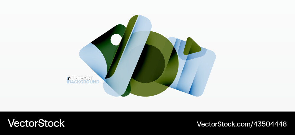 Line triangle square and circle primitive Vector Image