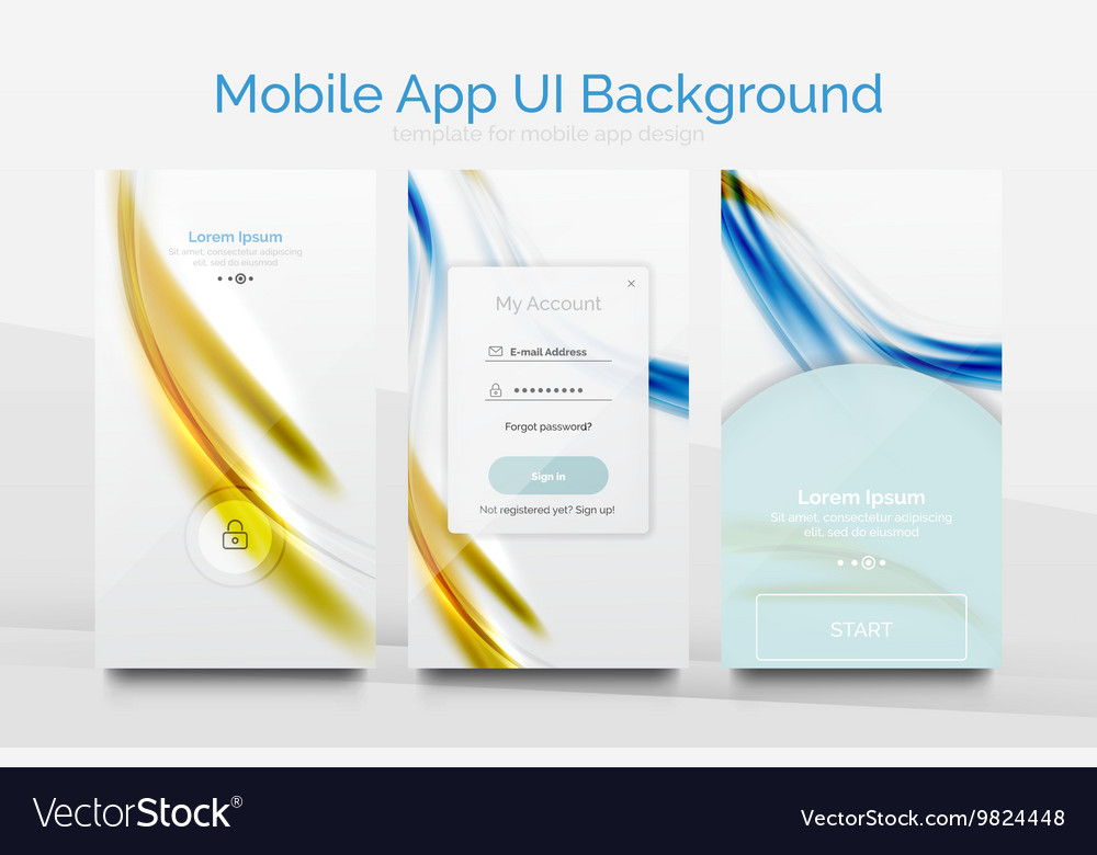 Mobile application interface background design Vector Image