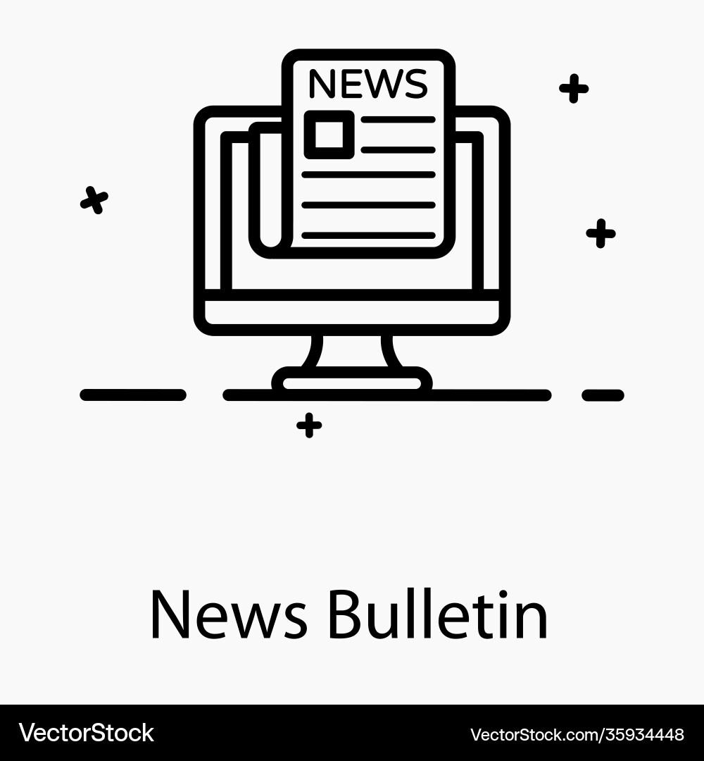 News bulletin Royalty Free Vector Image - VectorStock