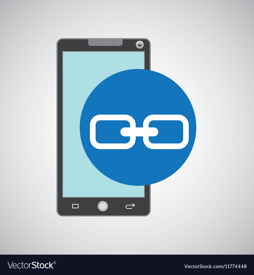 Smartphone programming web link Royalty Free Vector Image