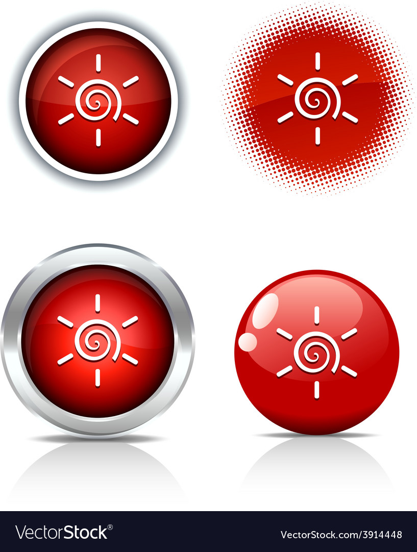 Sun buttons Royalty Free Vector Image - VectorStock