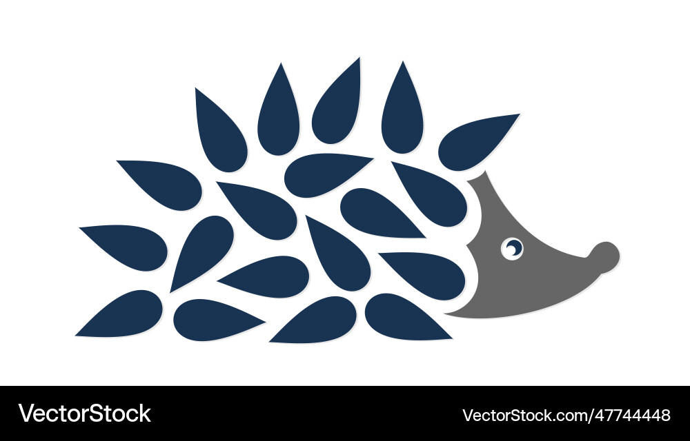 Symbol of stylized hedgehog Royalty Free Vector Image