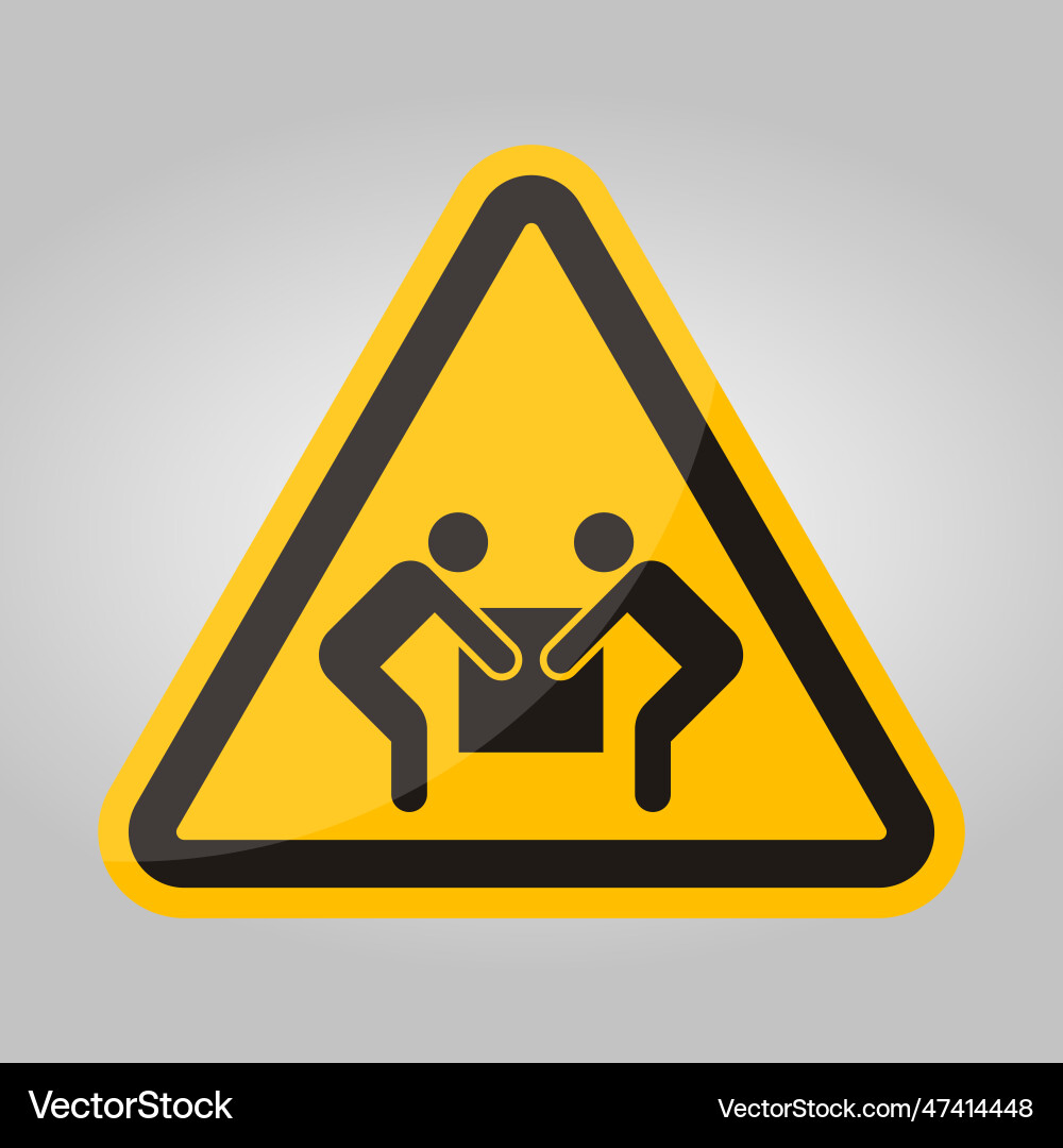 Symbol two person lift sign isolate on white Vector Image