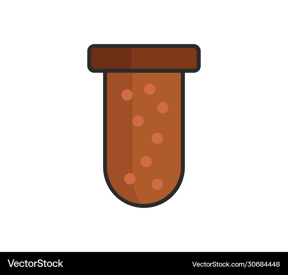 Test tube icon in on white background Royalty Free Vector