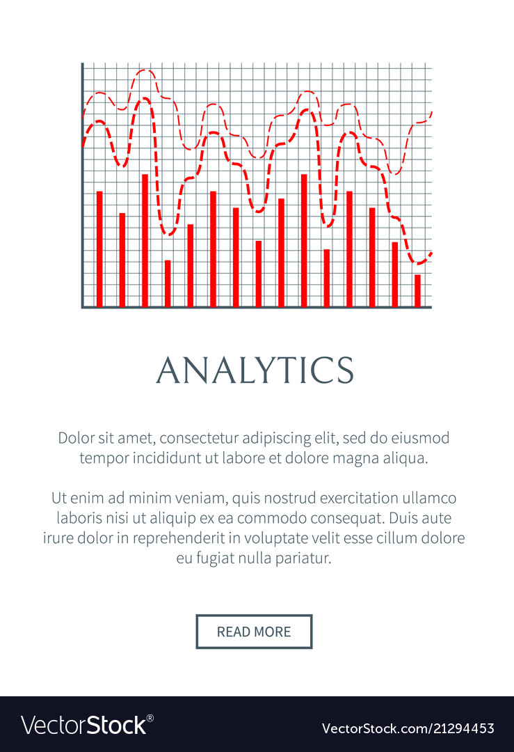 Analytics page and text sample Royalty Free Vector Image
