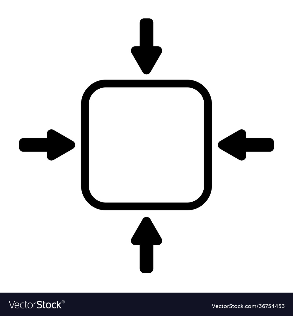 Compact Size Small Scale Fit Icon On White Vector Image