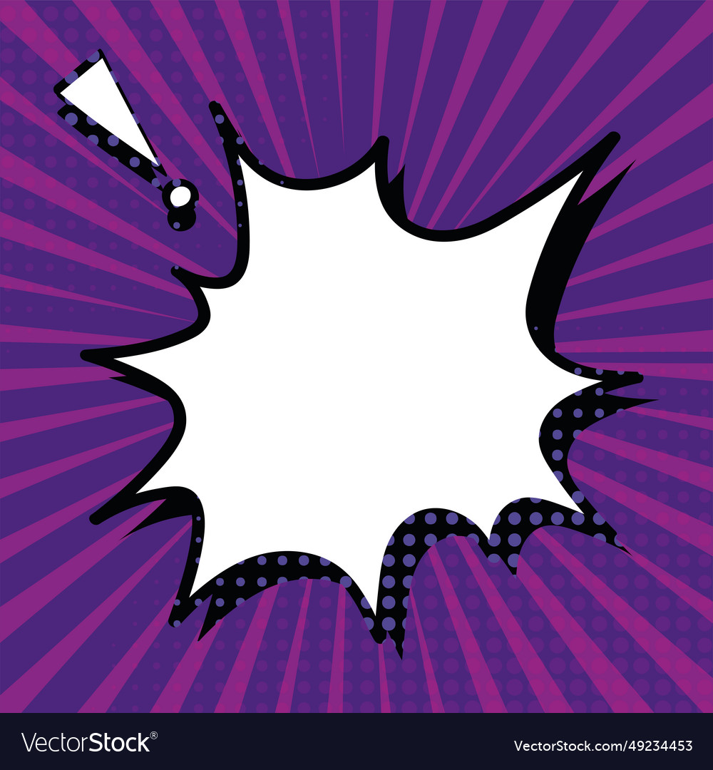 Empty comic bubble chat Royalty Free Vector Image