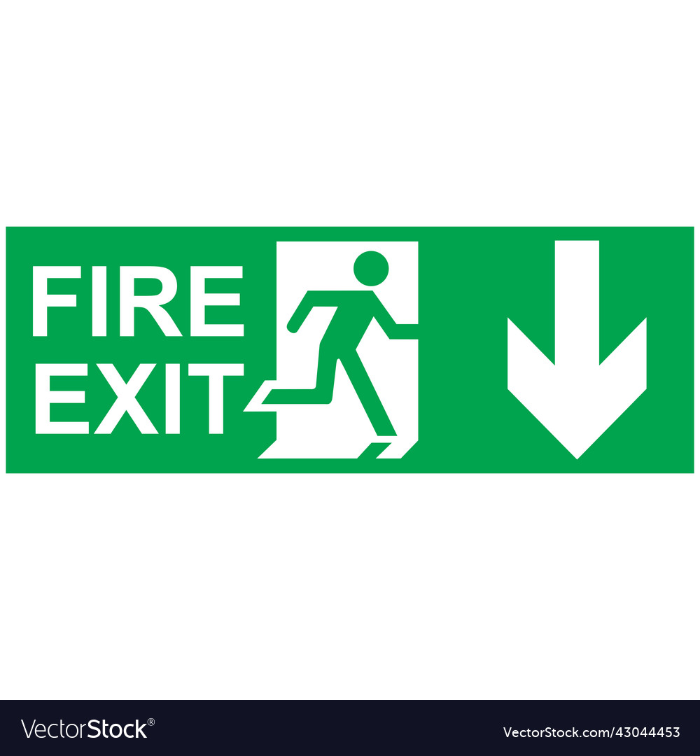 Fire exit Royalty Free Vector Image - VectorStock