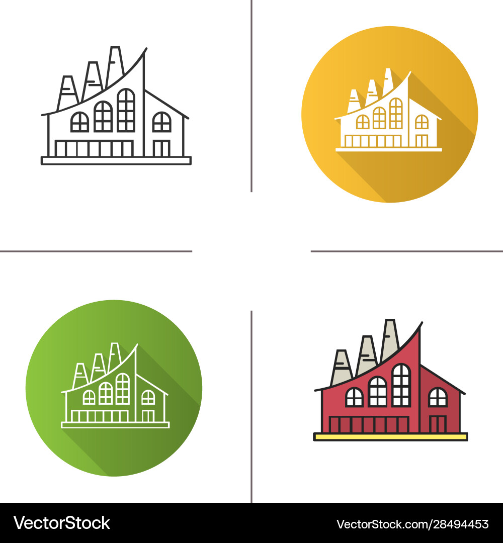 Industrial factory icon Royalty Free Vector Image