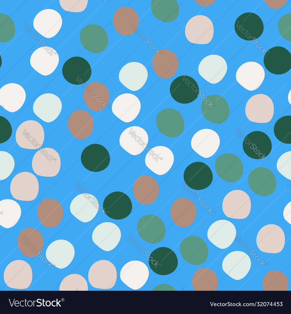Random colored polka dots seamless pattern circle Vector Image