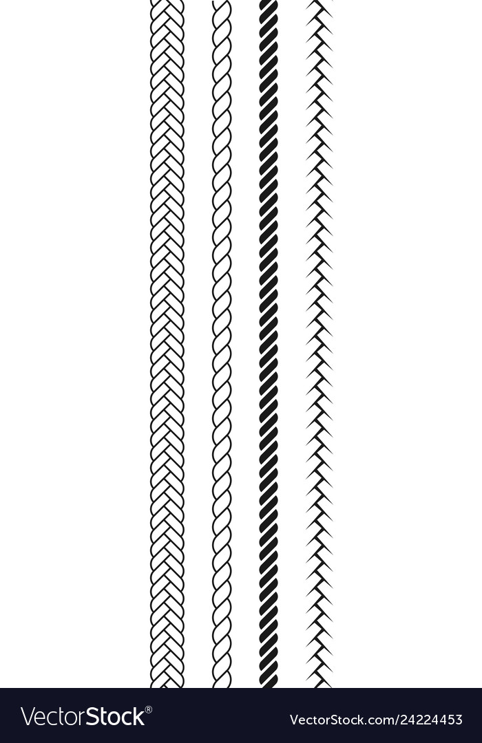 Ropes pattern brushes Royalty Free Vector Image