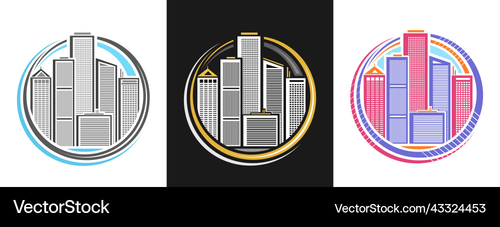 Set of urban logos Royalty Free Vector Image - VectorStock