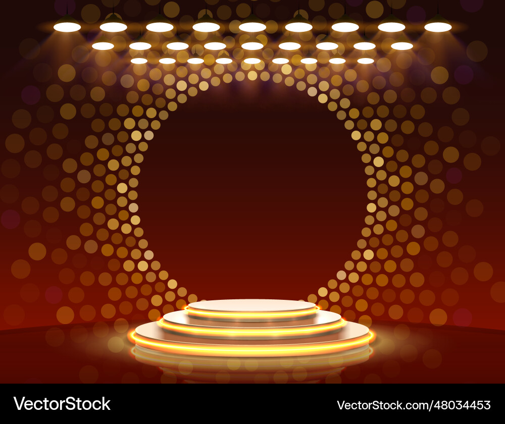 Stage podium scene with for award ceremony Vector Image